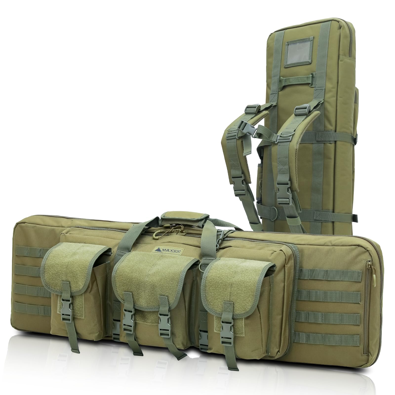 Amazon.com: MADOG 40 inch Double Rifle Bag Soft Pistol Cases Long ...