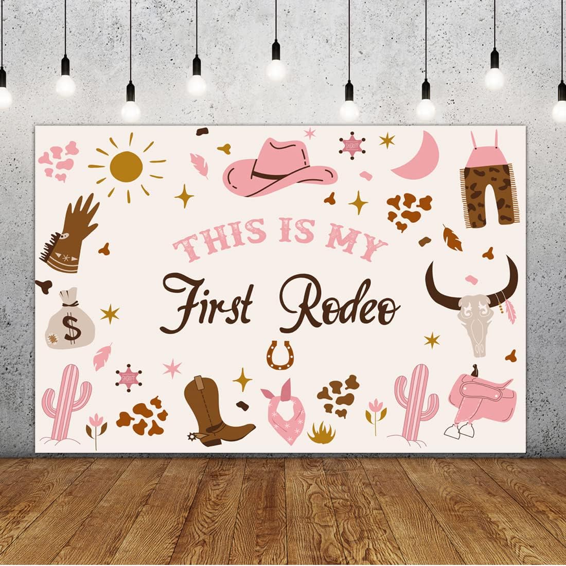Amazon.com : Fitumiw This is My First Rodeo Backdrop 7x5ft Western ...
