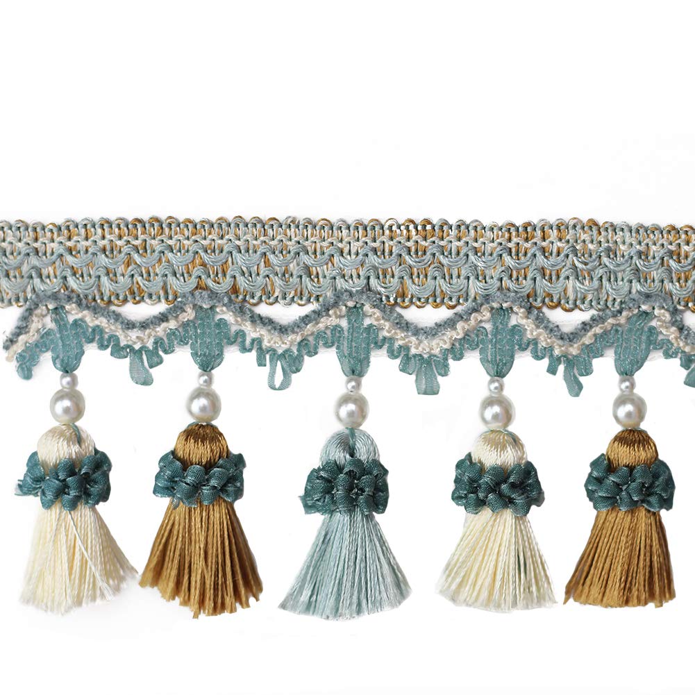 Amazon.com: BEL AVENIR Tassel Fringe Trim 6.5 Yard x 3.15 Inches Luxury ...