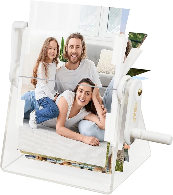 Amazon.com: Personalized Flip Book Frame – Hand-Cranked photo flip box ...