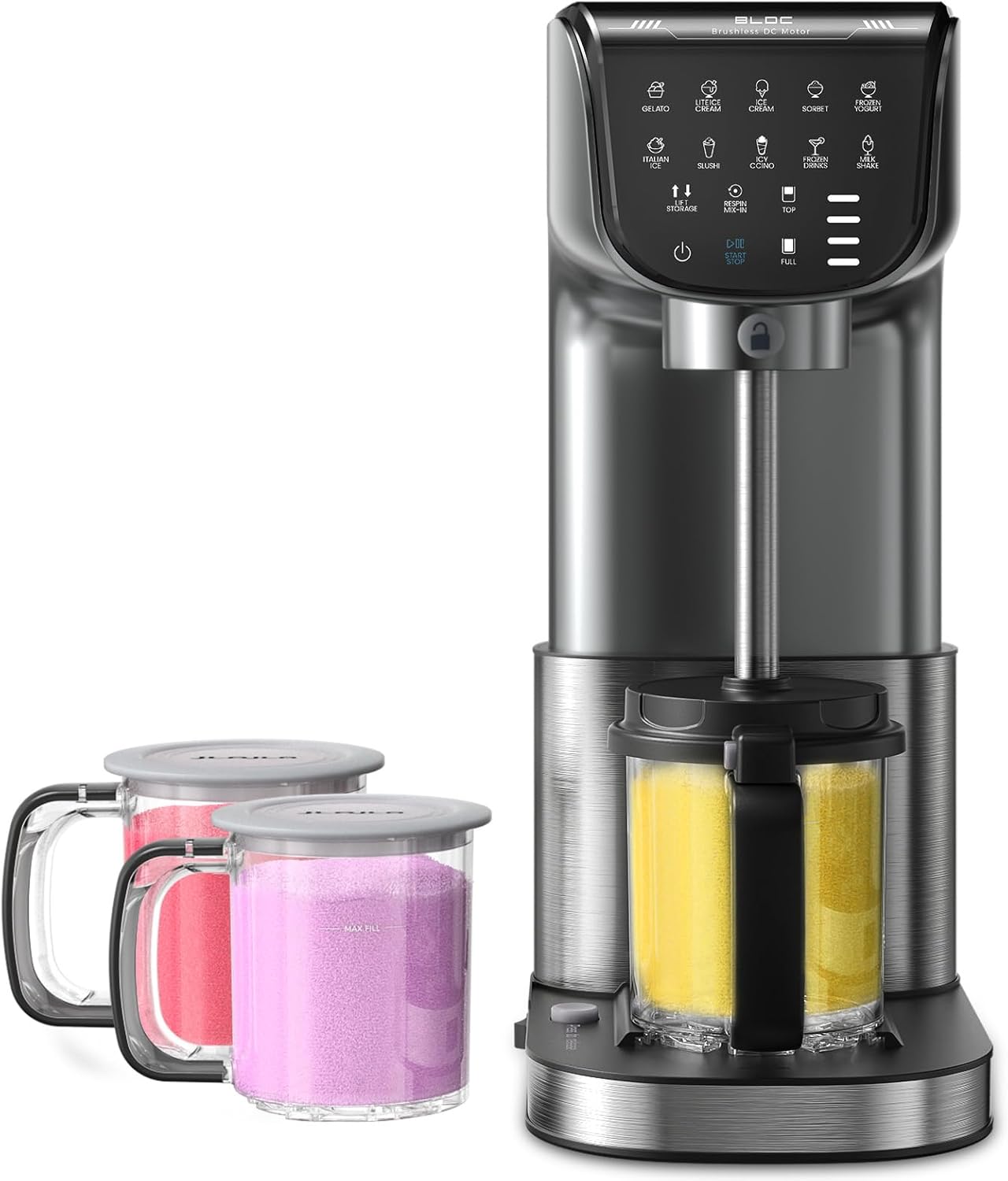 Amazon.com: JLAJLA Ice Cream Maker Machine - Upgraded Smart Touch 12-in ...