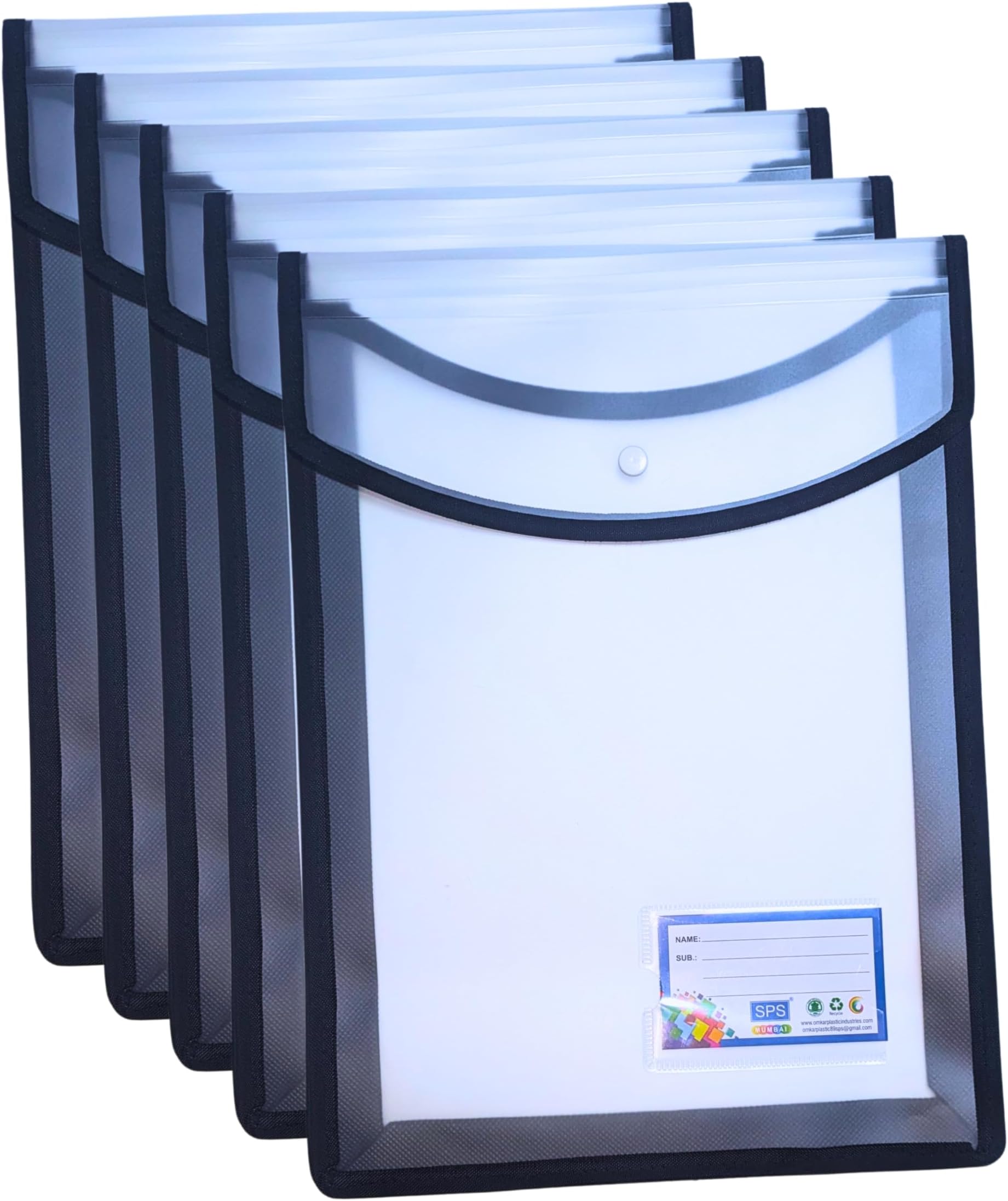 SPS File Folder, Transparent Poly-Plastic A4/Foolscap Documents File ...