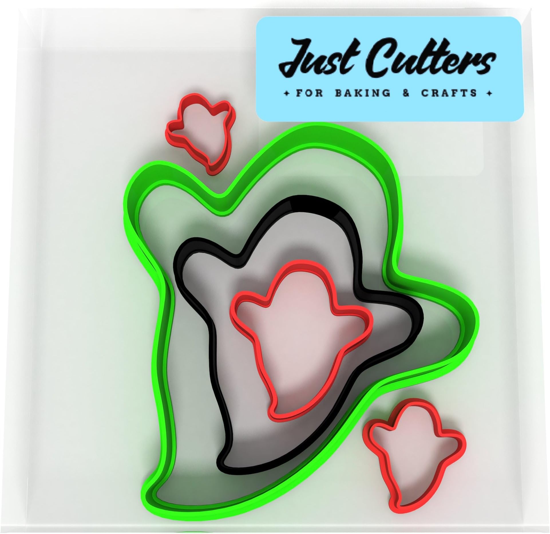 Just Cutters Snowflake Shape Cutters | Set of 3 Plastic Cutter for ...