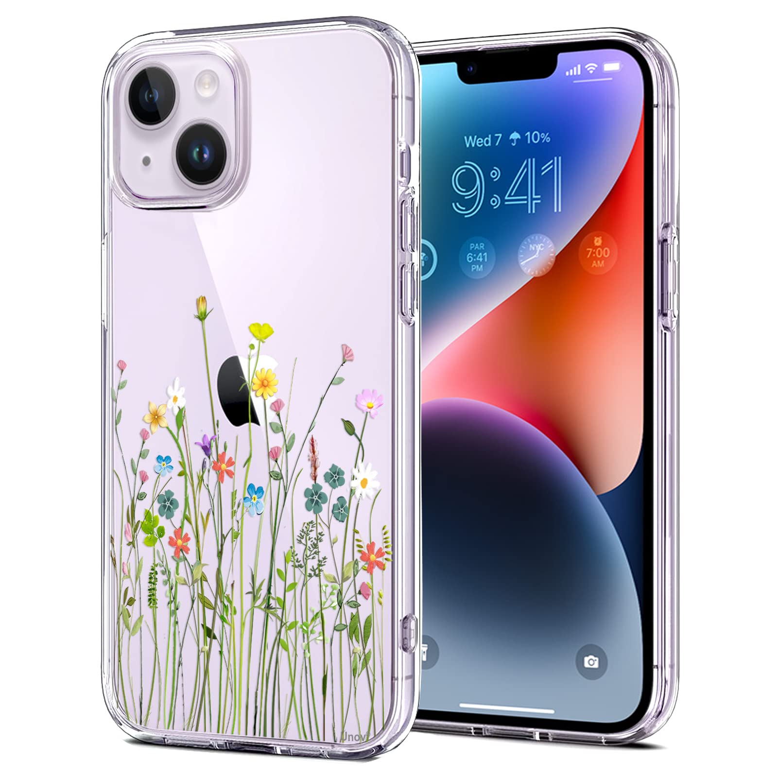 Unov Case Compatible with iPhone 14 Case iPhone 13 Case Clear with ...