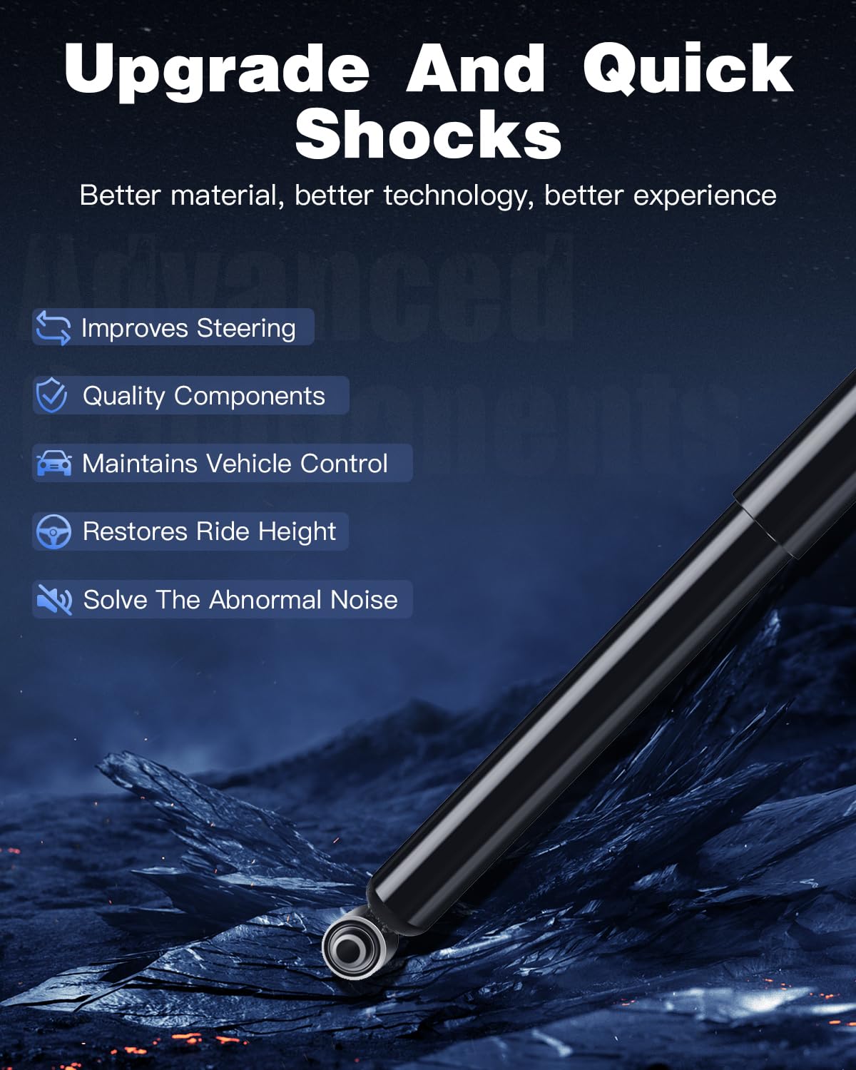 Shocks Struts,ECCPP Rear Pair Shock Absorbers Strut Kits Compatible ...