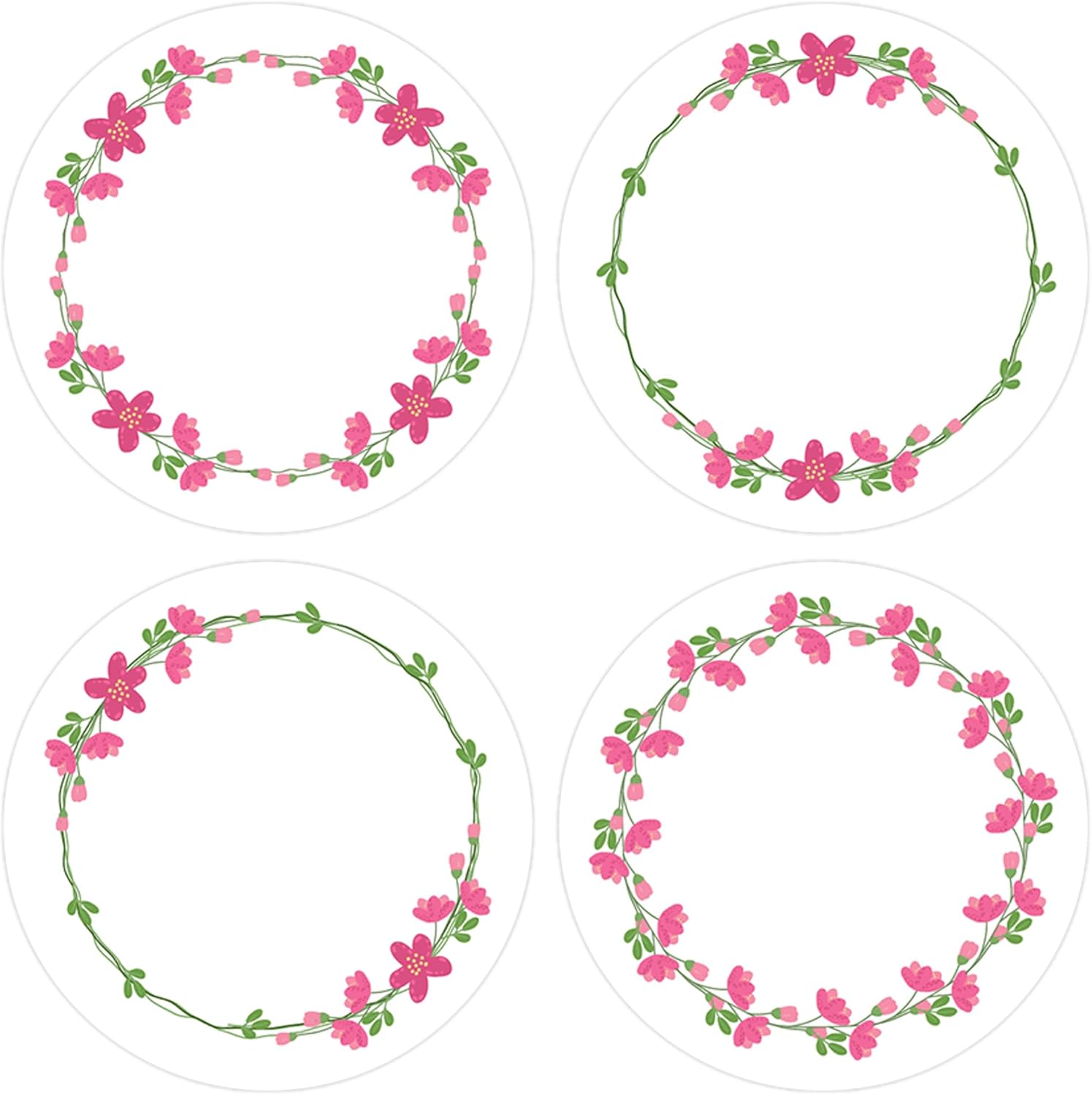 Amazon.com : Lucleag 2 Inch Round Spring Flower Stickers, Flowers ...