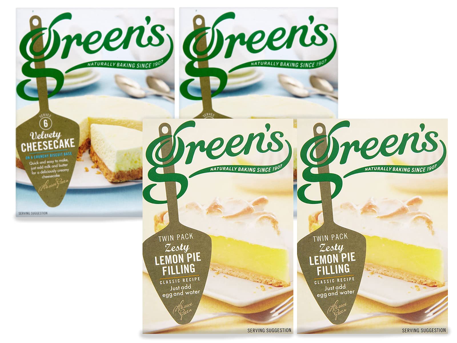 Greens Baking Classics | Pack of 4 | Velvety Cheesecake Mix 259g x 2 ...