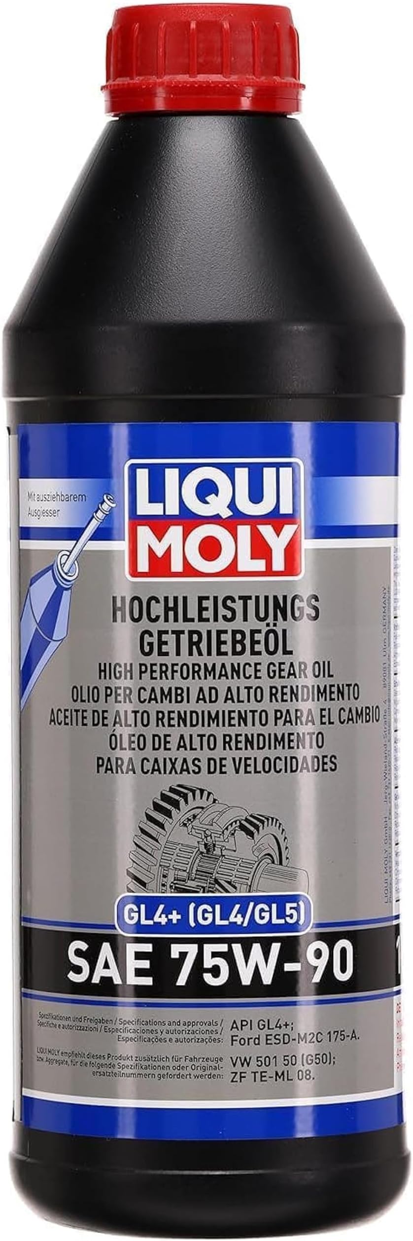 Liqui Moly High Performance Gear Oil (GL 4+) SAE 75W-90: Buy Online at ...