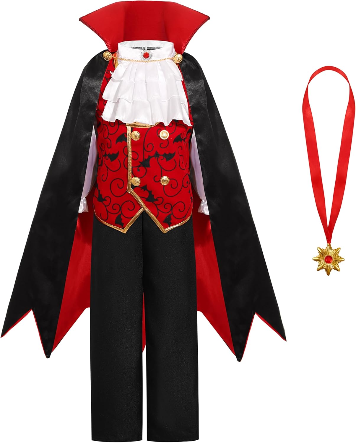 Amazon.com: Dormstop Vampire Costume for Boys Scary Halloween Red ...