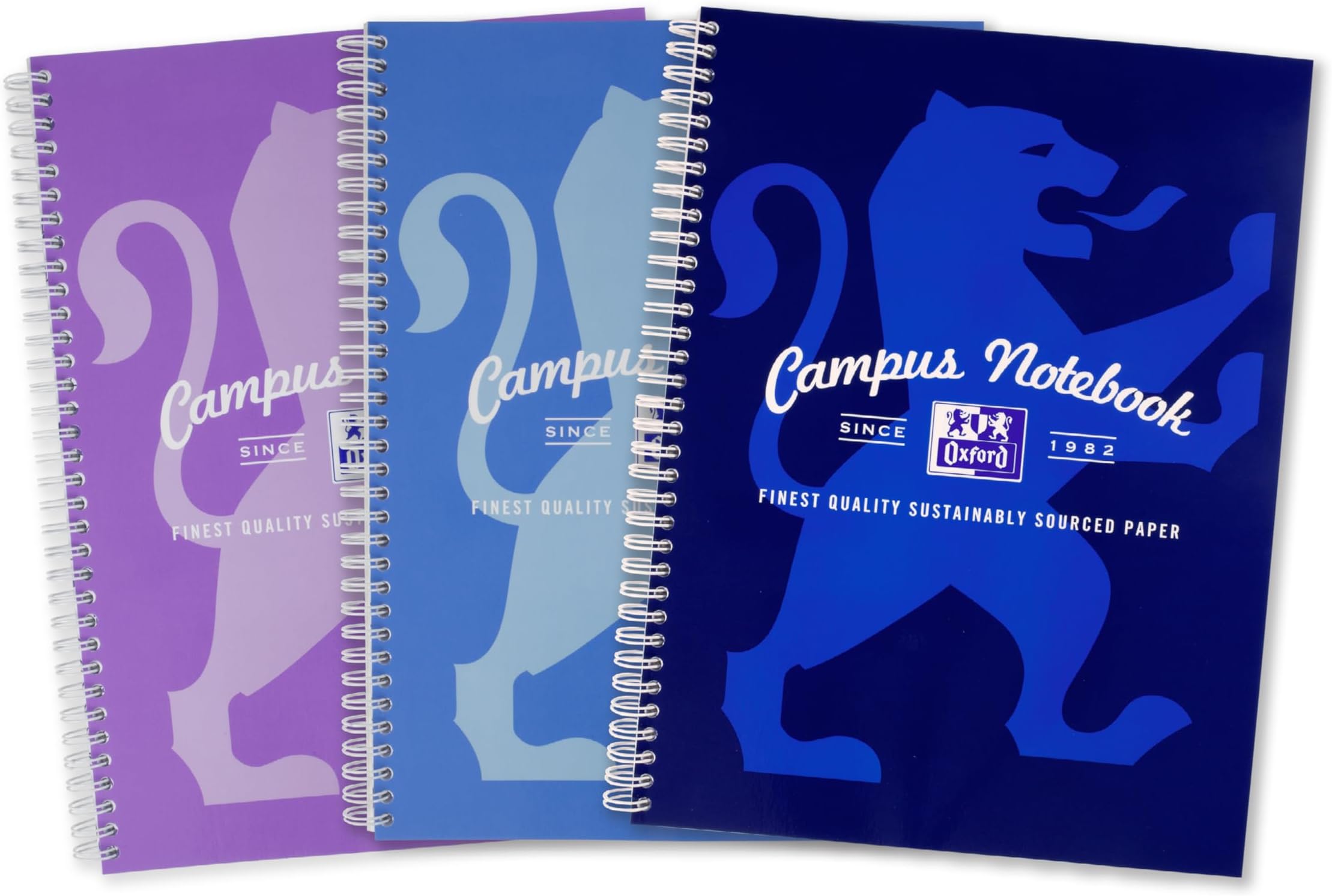 Oxford Campus, A4 Notebook, Wirebound, 140 Page, Assorted Colours Pack ...