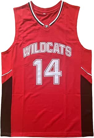 Camiseta masculina Wildcats High School, 14 Troy Bolton Basketball ...