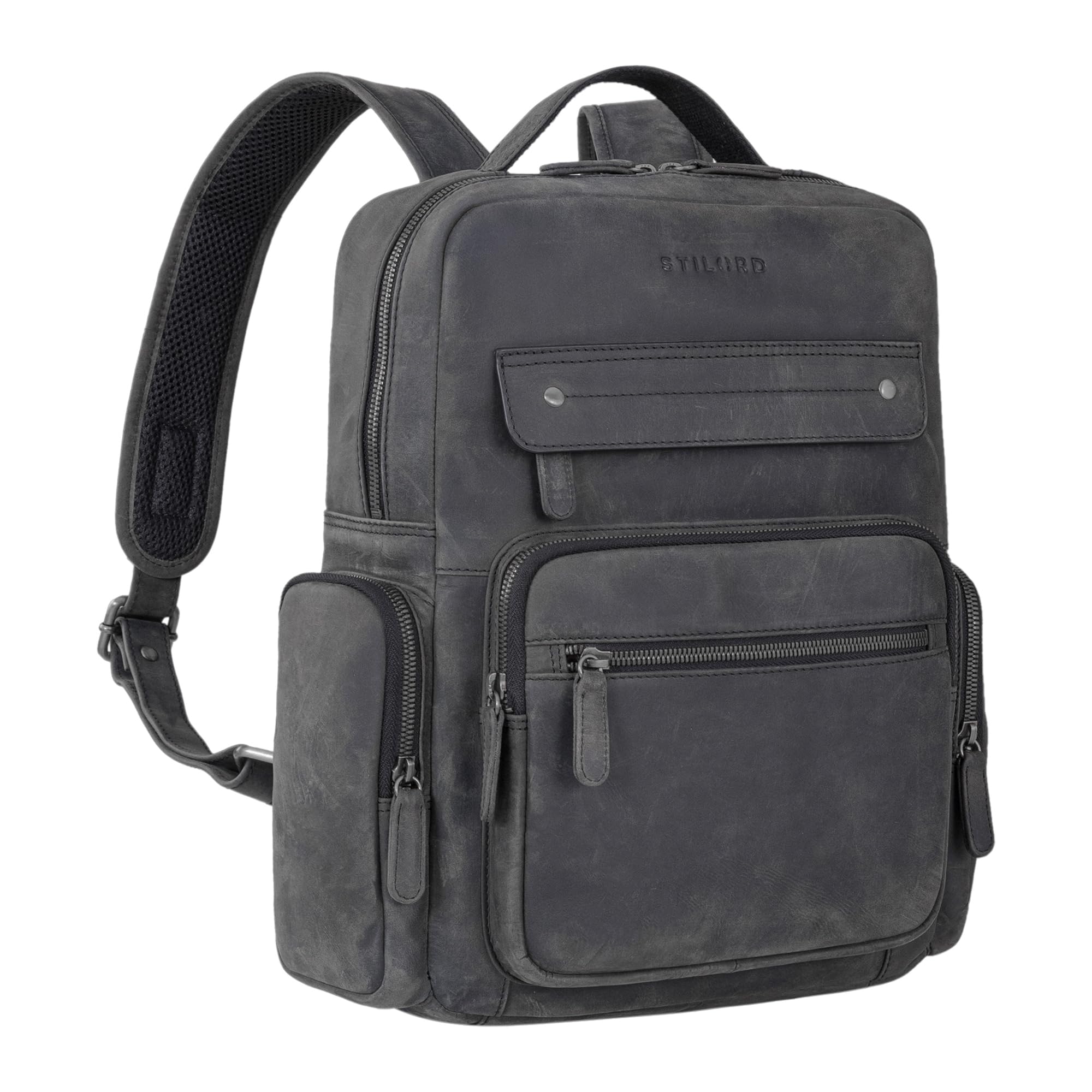 STILORD 'Edison' Leather Student Backpack with Laptop Compartment 13 5 ...