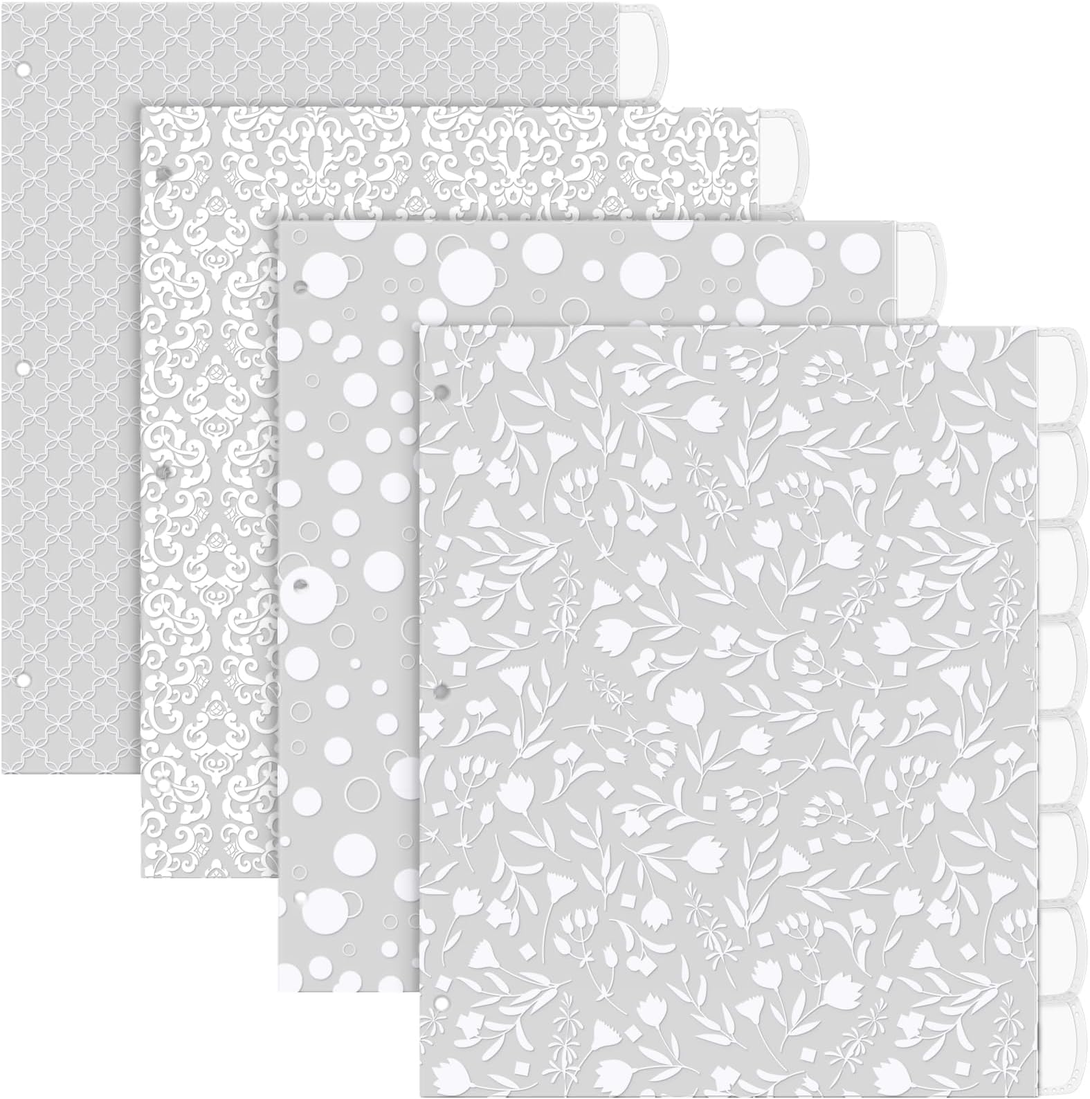 Amazon.com : Chivertion 24 pcs Plastic dividers for 3 Ring Binders with ...