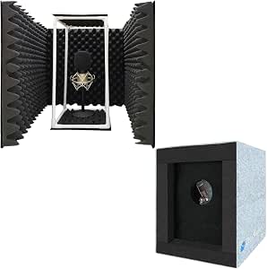 Amazon.com: TroyStudio Large Microphone Isolation Shield Enclosed Vocal ...
