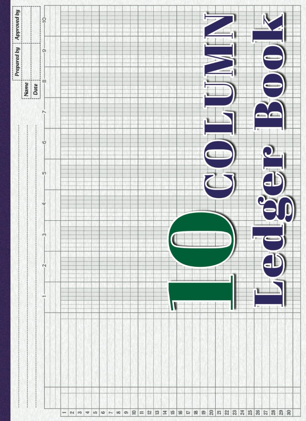 Amazon.com: 10 Column Ledger Book: Horizontal Accounting Ledger Book ...