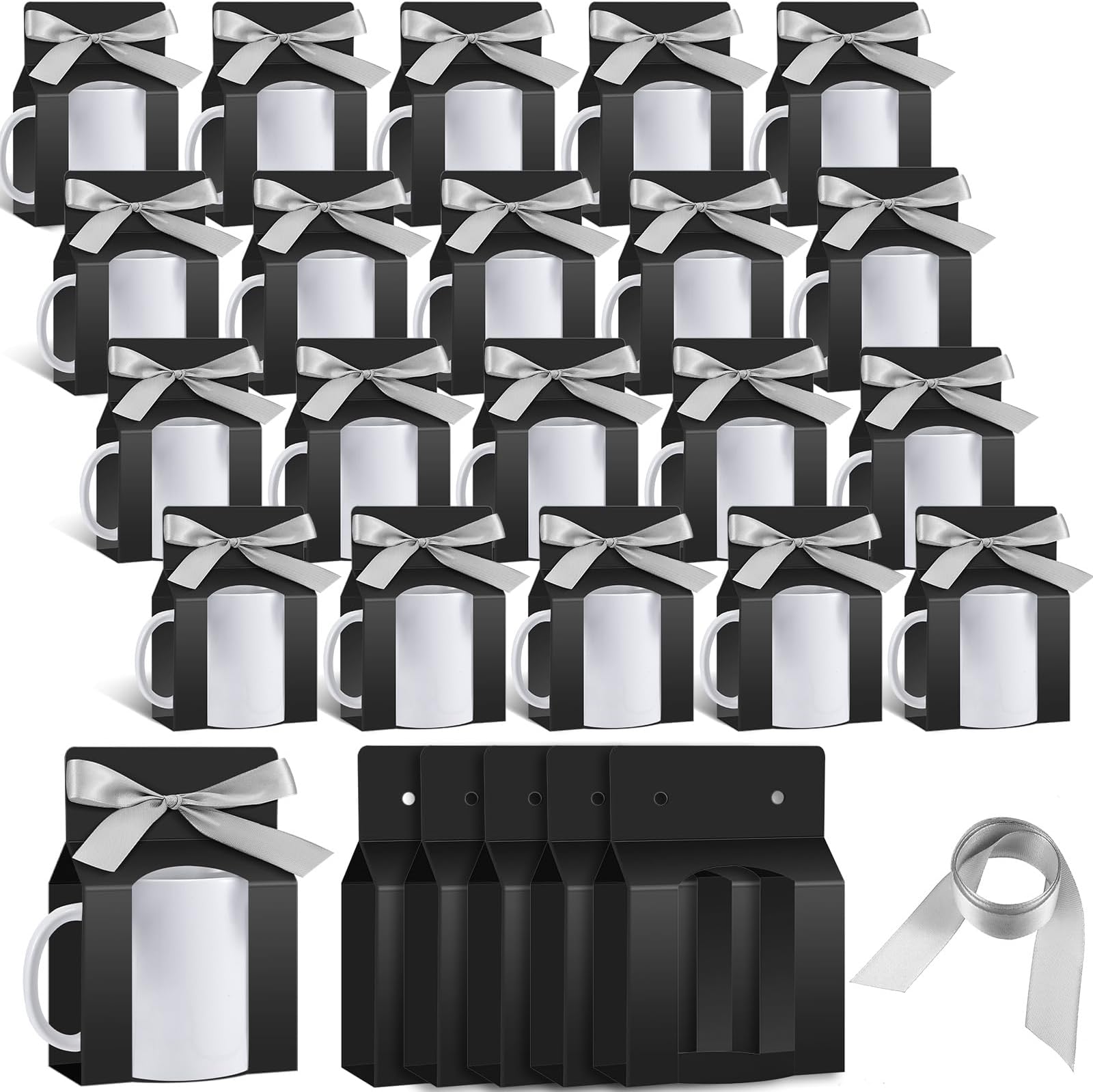 Amazon.com: Ctosree 50 Pcs Gift Boxes for Sublimation Mugs, Mug Boxes ...