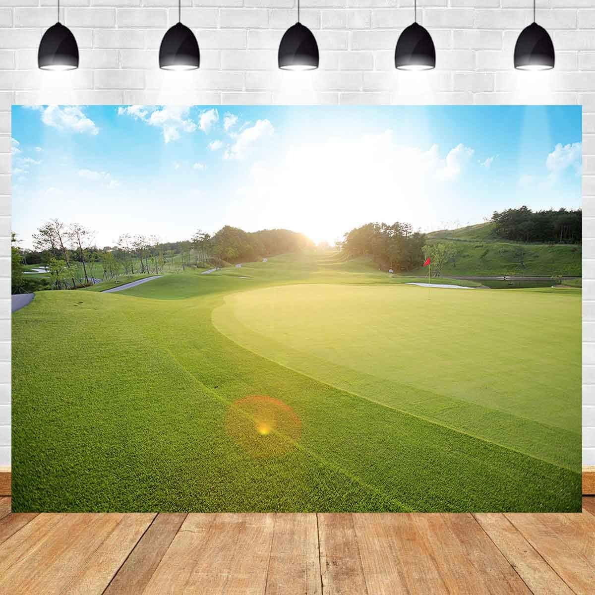 Amazon.com : LYLYCTY 7X5ft Golf Sport Backdrop Lush Golf Course Sport ...