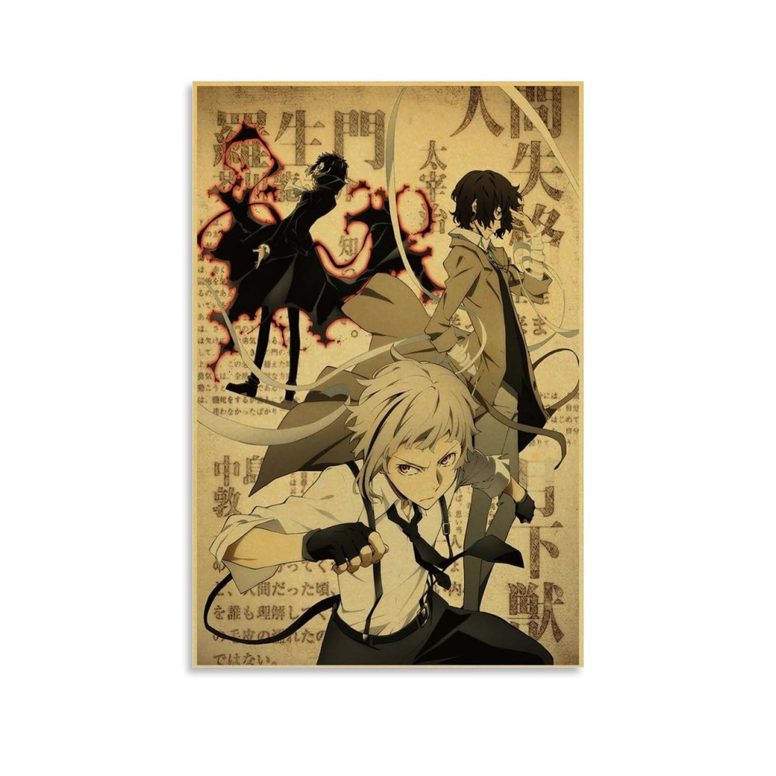 Snapklik.com : Bungo Stray Dogs Anime Poster Canvas Wall Art Picture ...