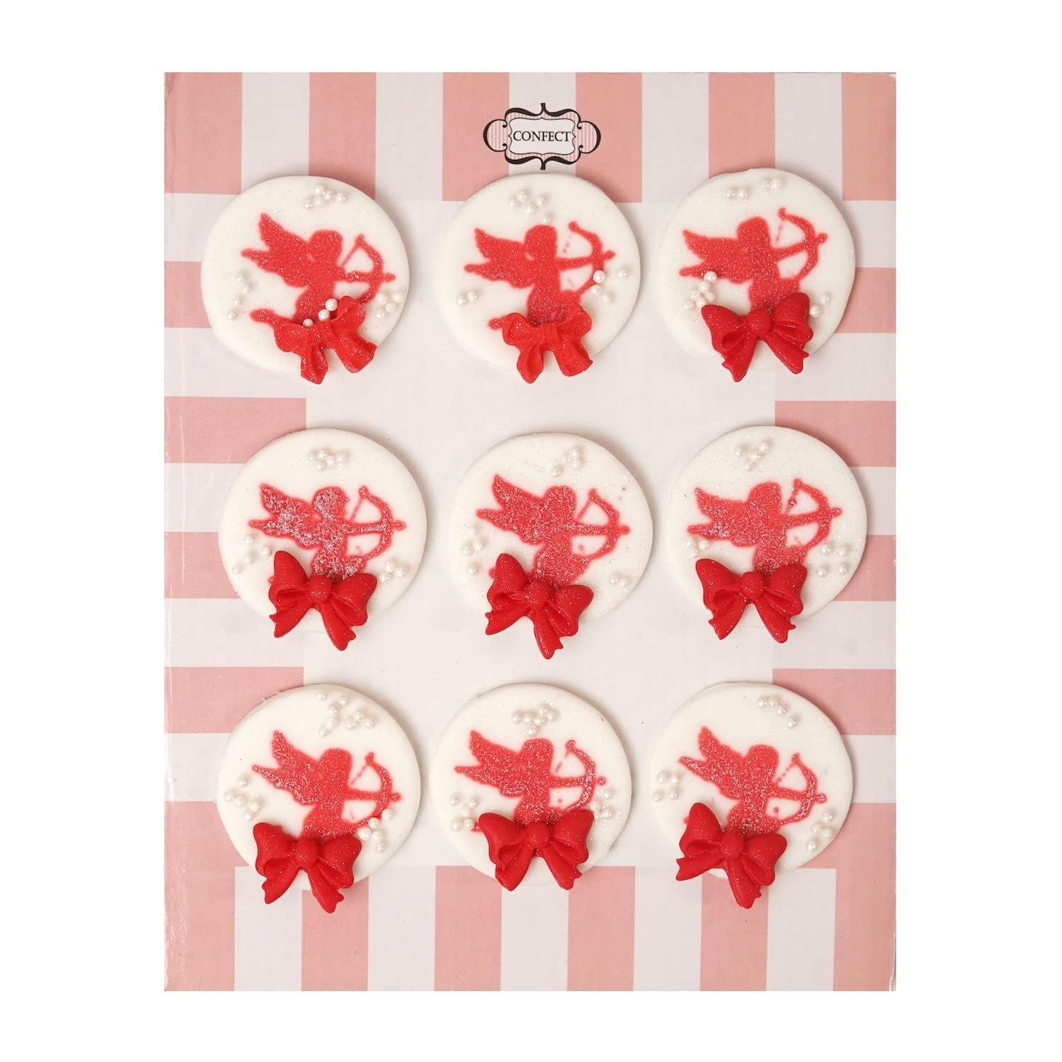 Amazon.com: Confect CUPID White & Red topper for Cakes & Cupcakes ...