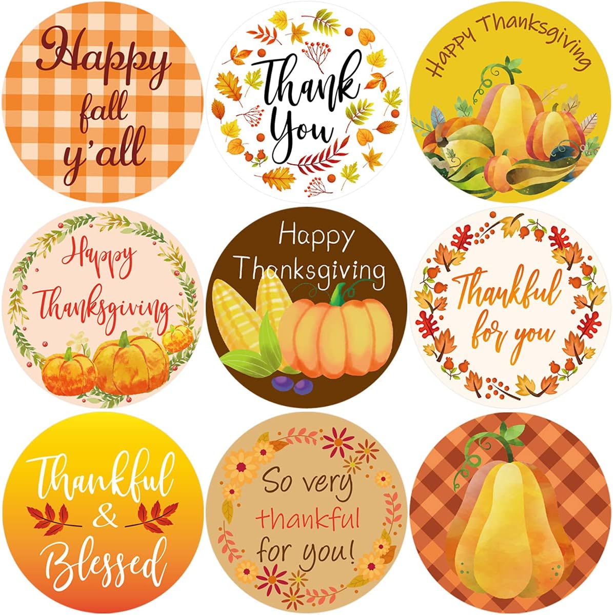 Amazon.com: Fall Sticker Happy Thanksgiving Stickers Thank You Holidays ...