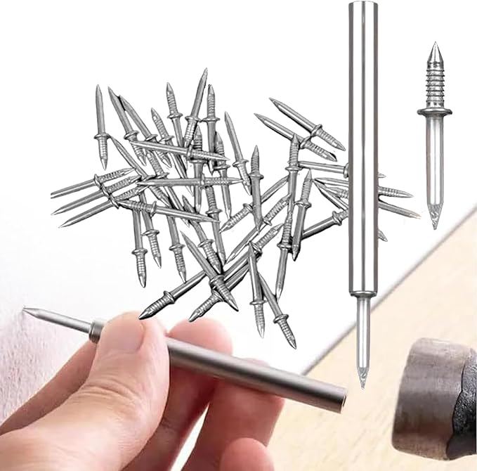 Amazon.com: Double-Head Skirting Thread Seamless Nail, Double-Headed ...