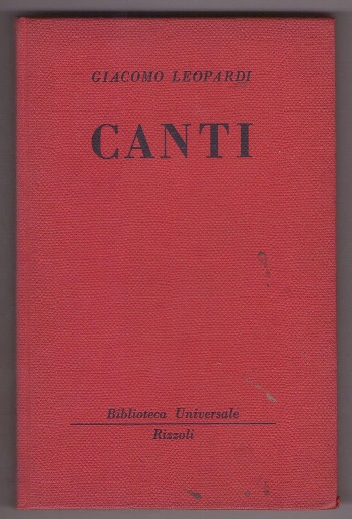 Giacomo Leopardi- CANTI : leopardi: Amazon.it: Libri