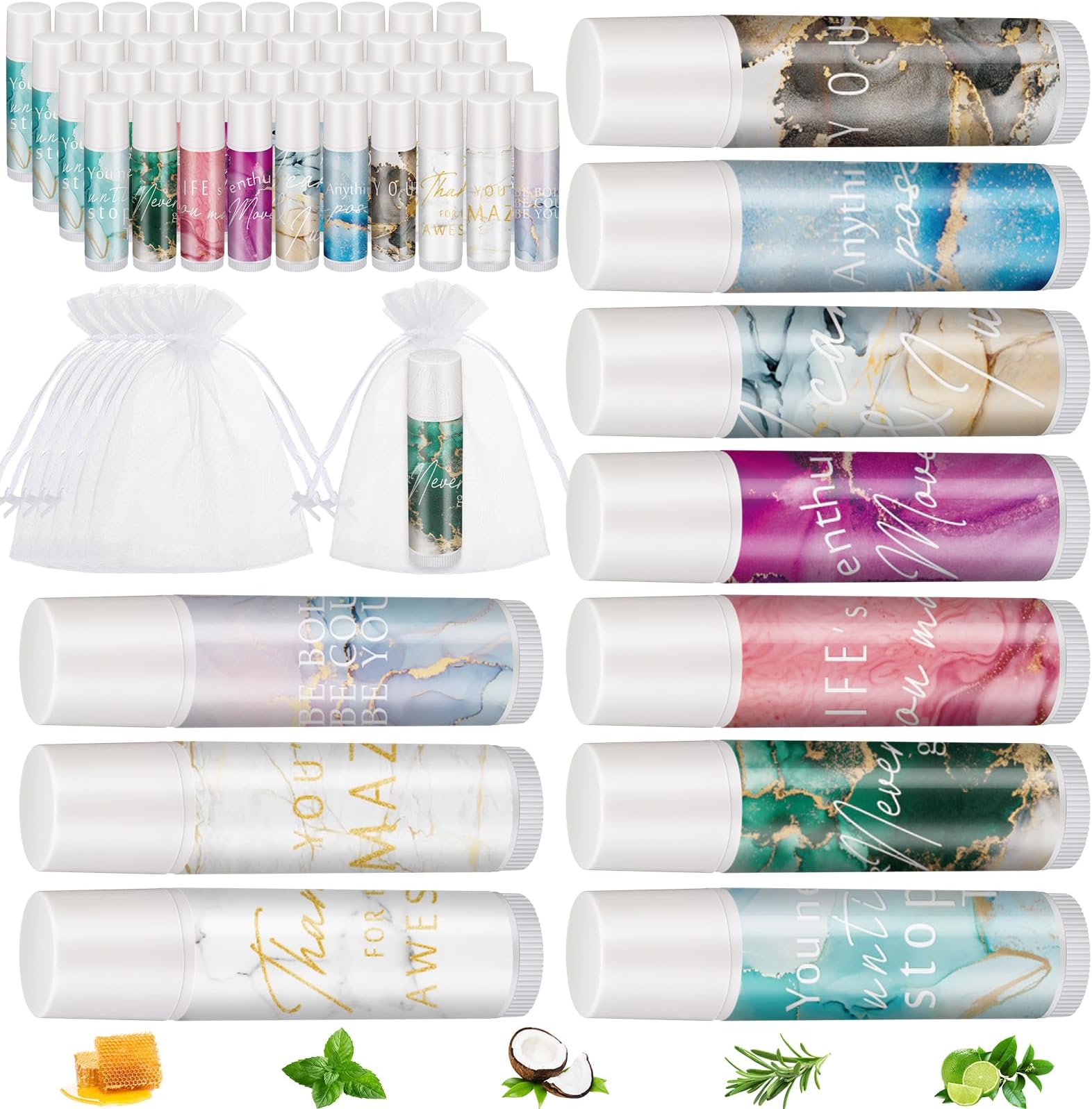 Amazon.com : Demissle Thank You Gifts for Coworker Lip Balm Bulk Set ...