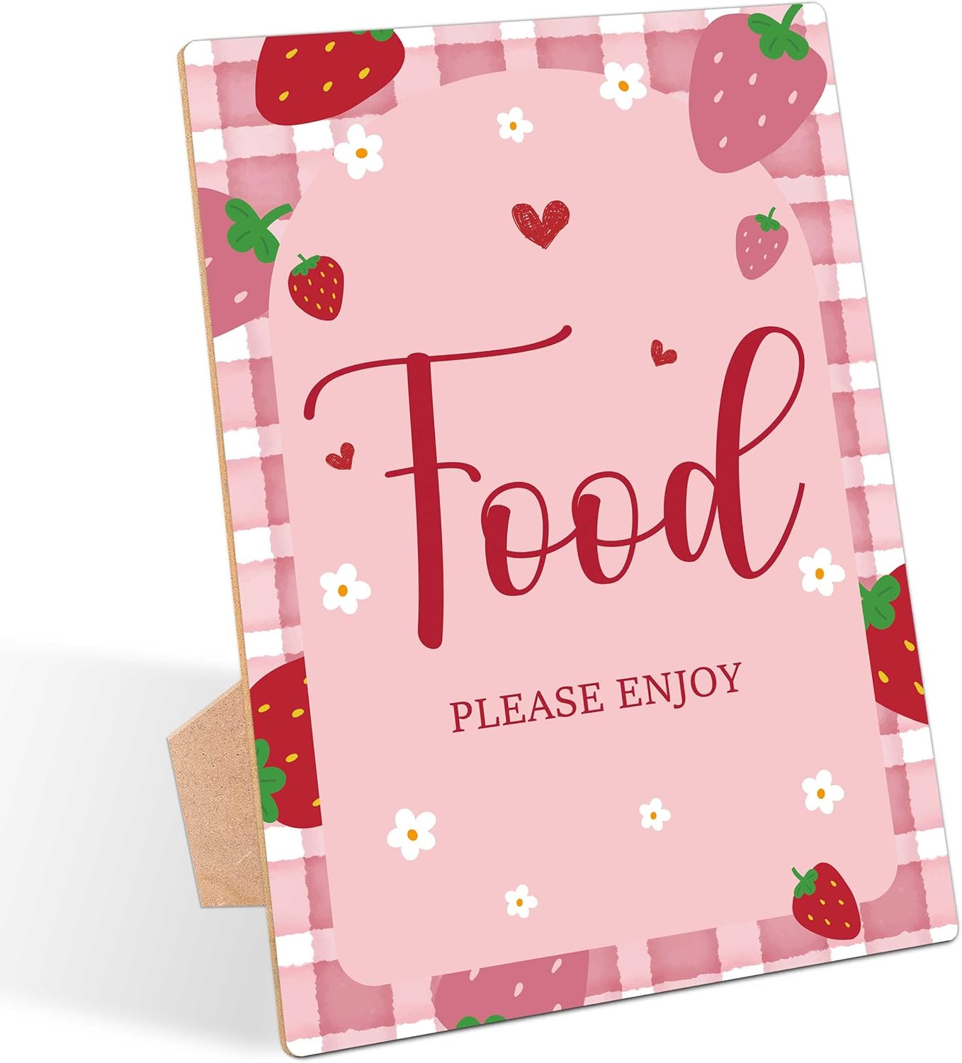 Amazon.com: Strawberry Baby Shower Table Sign, Food Please Enjoy Sign ...