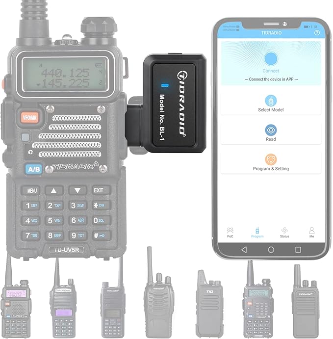 Amazon.com: TIDRADIO Ham Radio Wireless Programmer Adapter APP and PC Program for Baofeng UV-5R ...