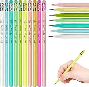Amazon.com : Personalized Pencils Bulk Custom Pencils with Name Logo 10 ...