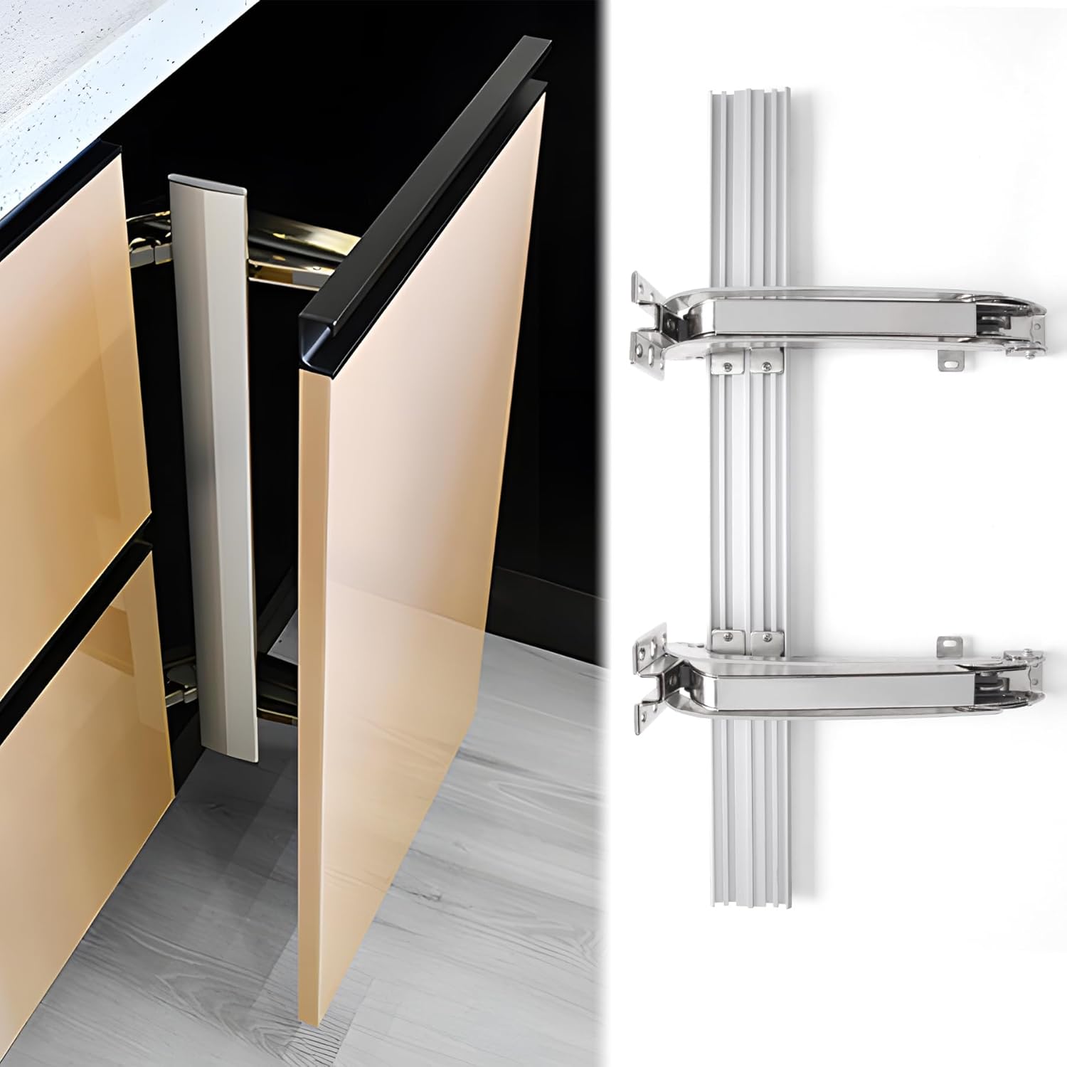 HBL Lazy Susan Corner Hinge for Frameless Cabinets, Lateral Opening ...