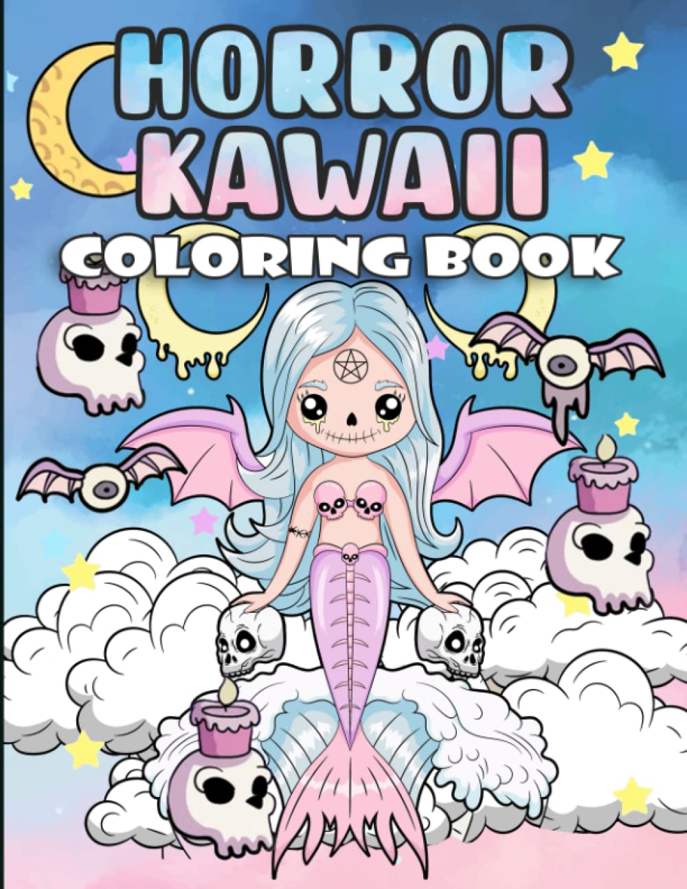 Buy Horror Kawaii Pastel Goth and Creepy Coloring Book: Cute Chibi ...