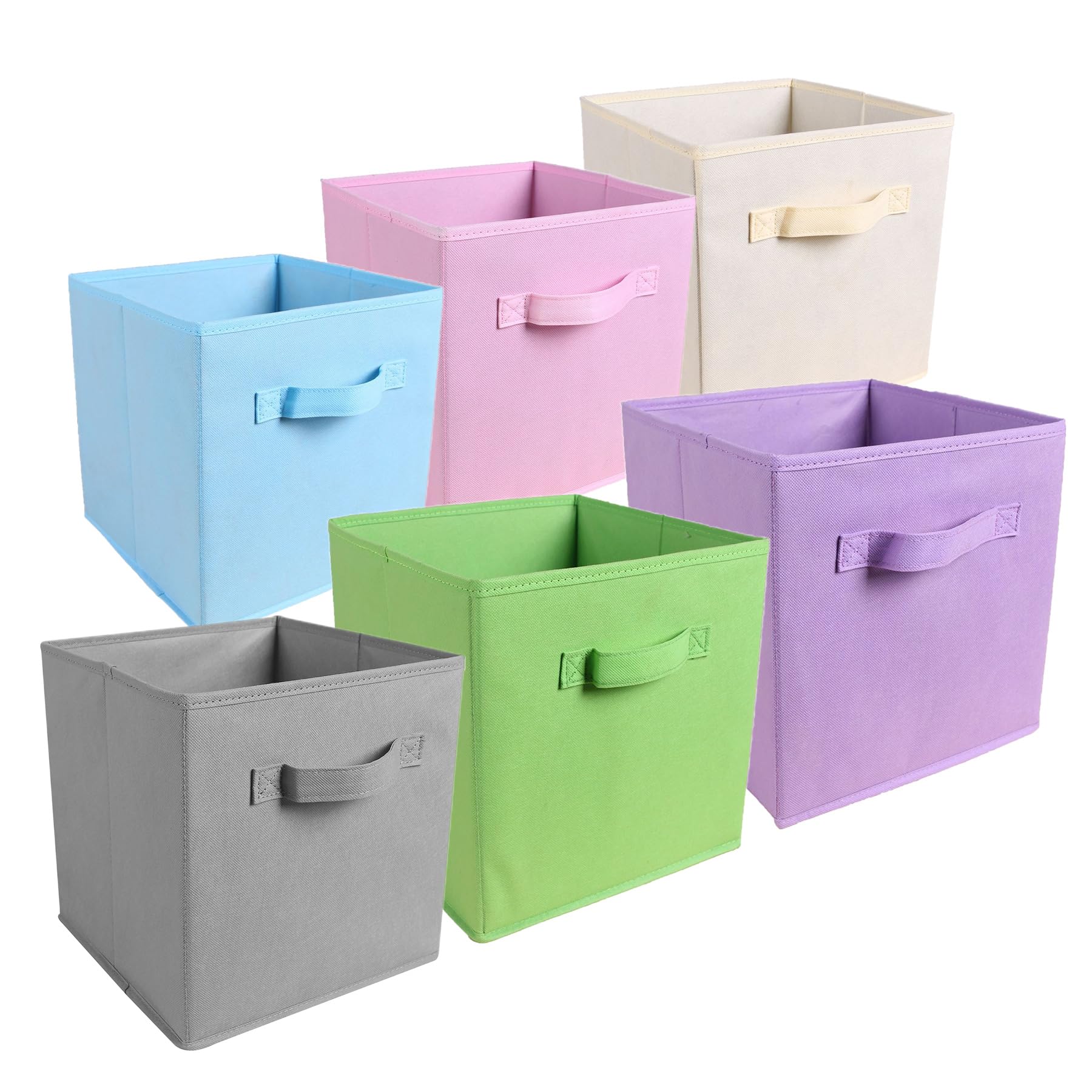 Amazon.com: Areaska 6 Pack Foldable Cloth Storage Cube, Collapsible ...