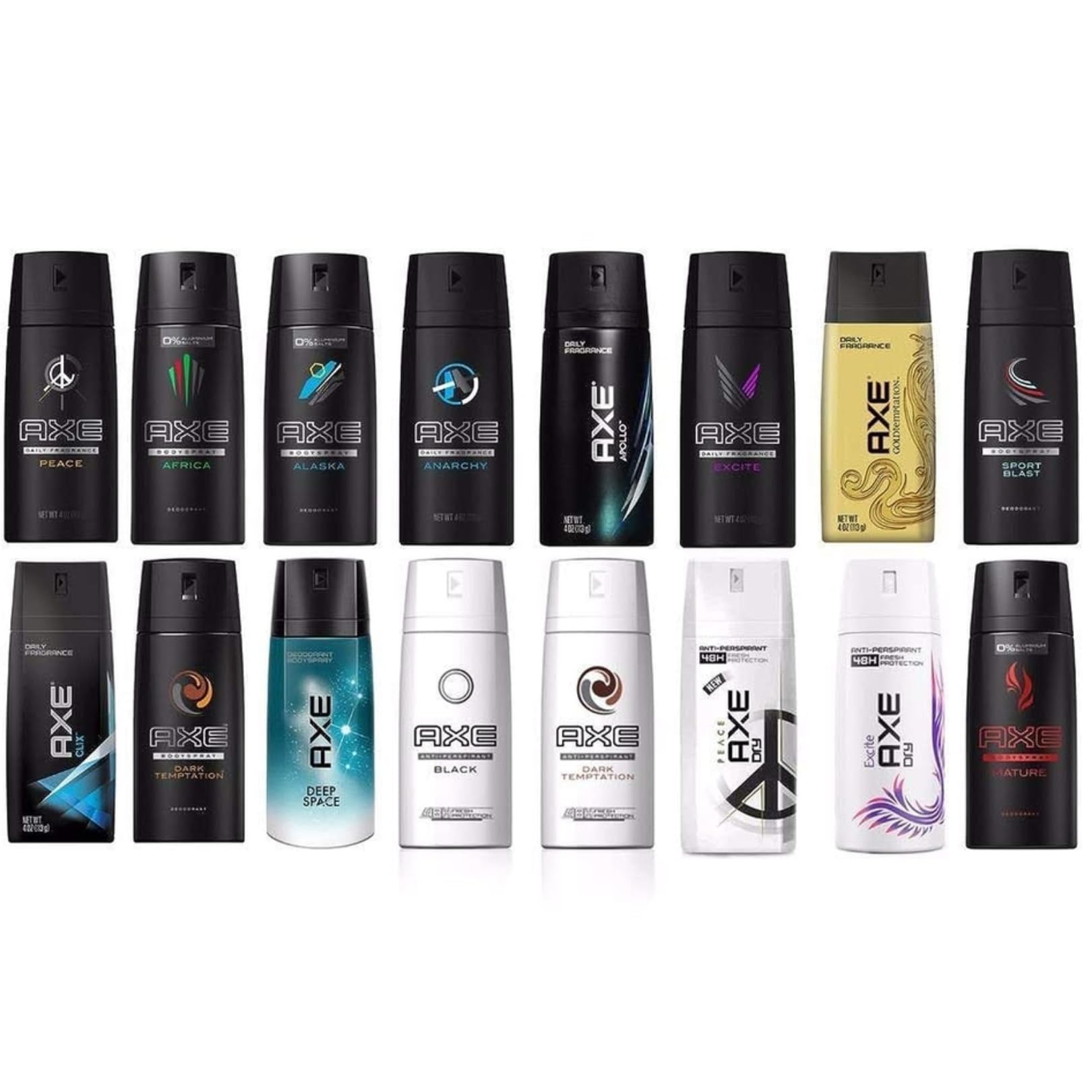12 Pack of AXE Men Body Spray Deodorant Mix Within The Available Kinds ...