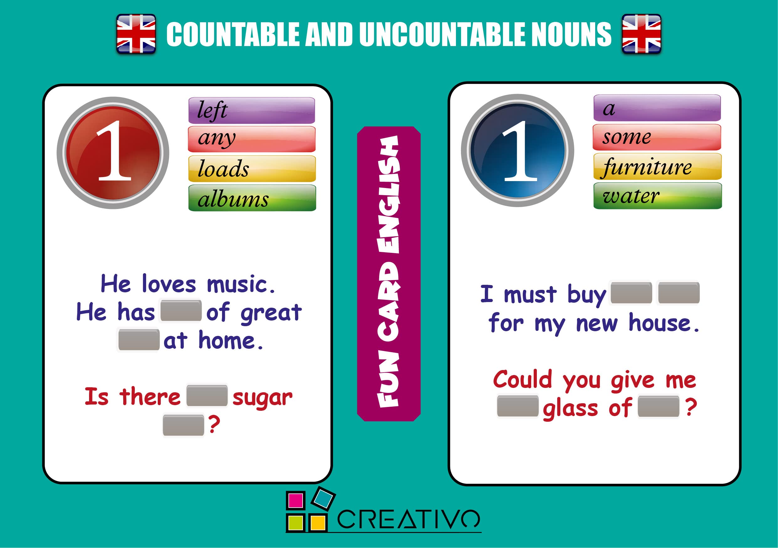 Countable And Uncountable Nouns Countable And Uncountable Worksheet
