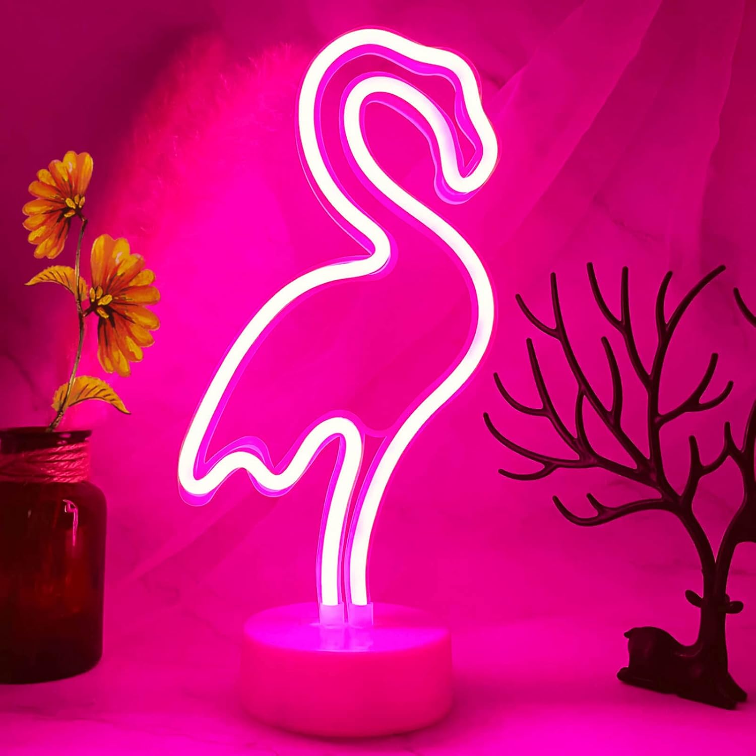 VIFULIN Neon Flamingo Light - Pink Flamingo Gifts for Kids, Girls ...