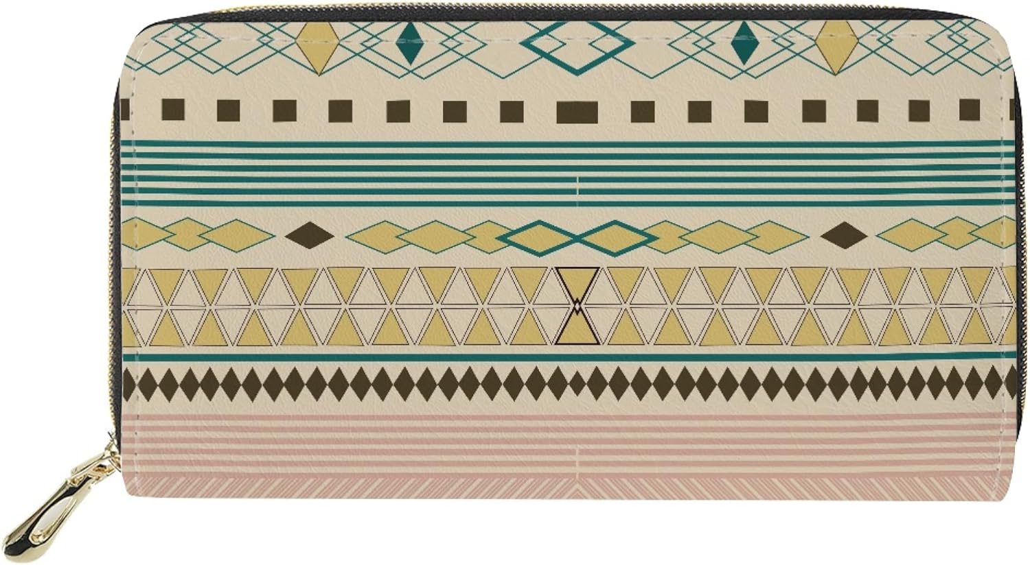 Amazon.com: PIHNSDUA Aztec Stripes Womens Wallet Tribal Designs Long ...