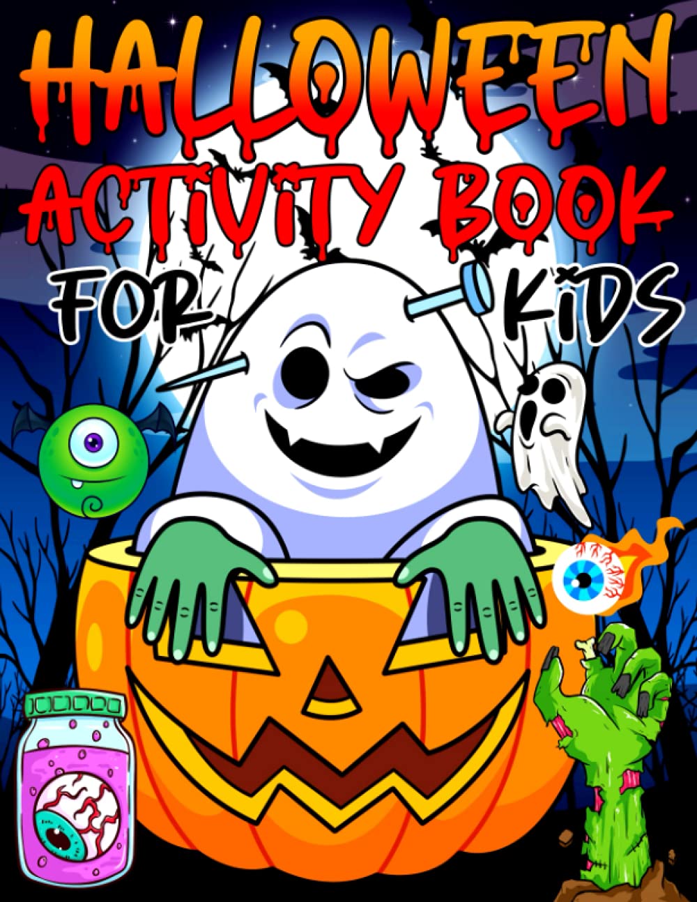 Halloween Activity Book For Kids Halloween Jumbo Themed Workbook 100 ...