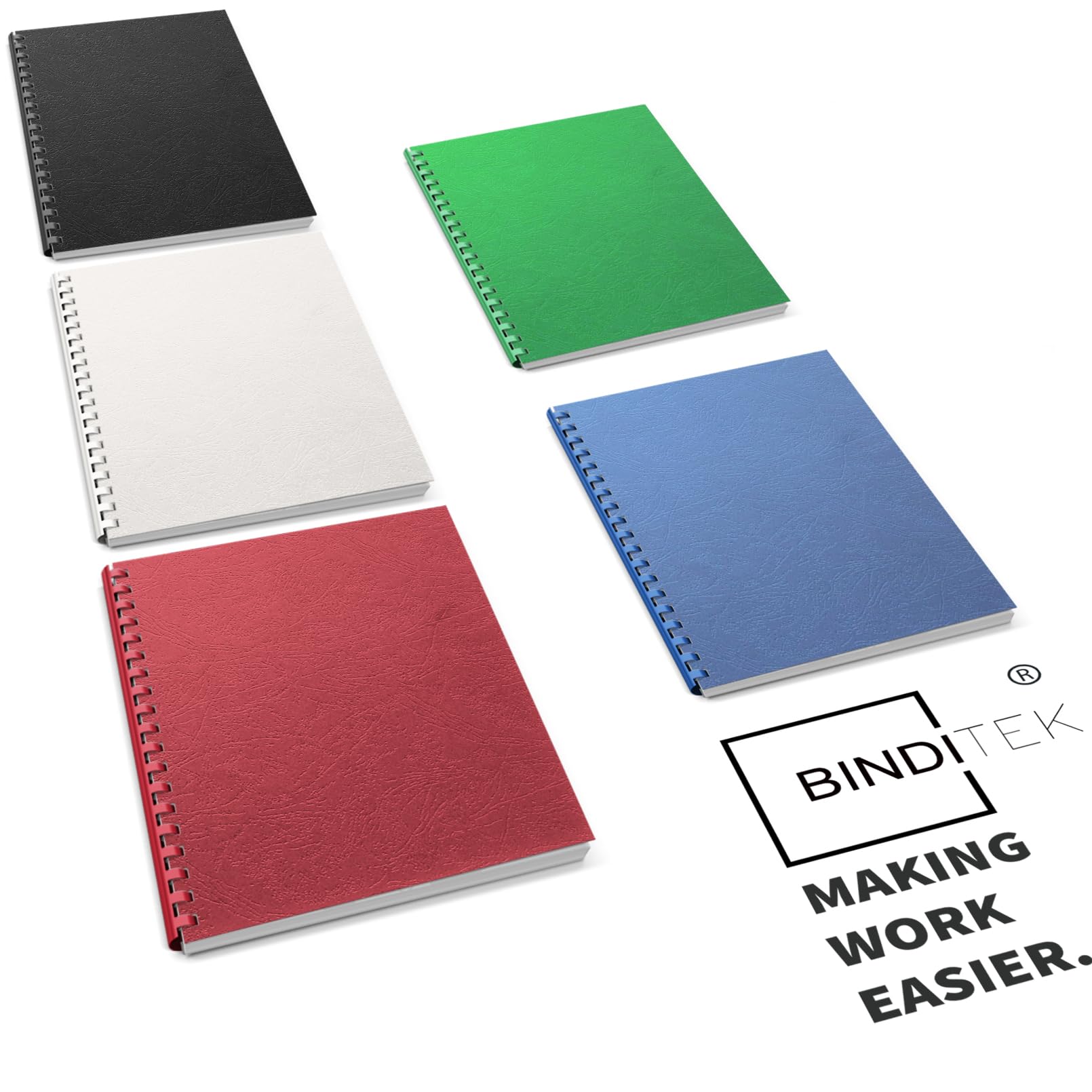 Snapklik.com : Binditek 100 Pack 13Mil Grain Texture Paper Binding ...