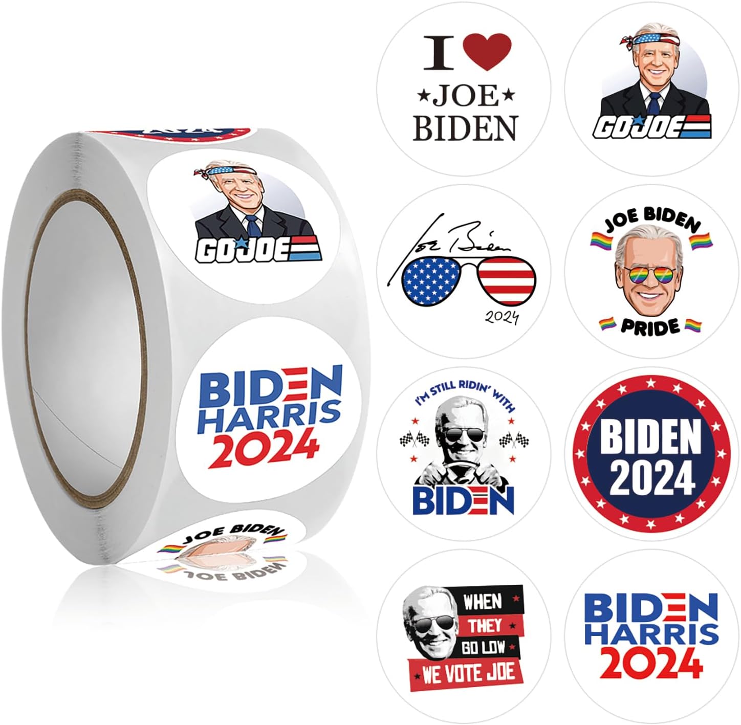 Amazon.com: HighMount 2024 Joe Biden Stickers Roll 500Pcs - Funny ...