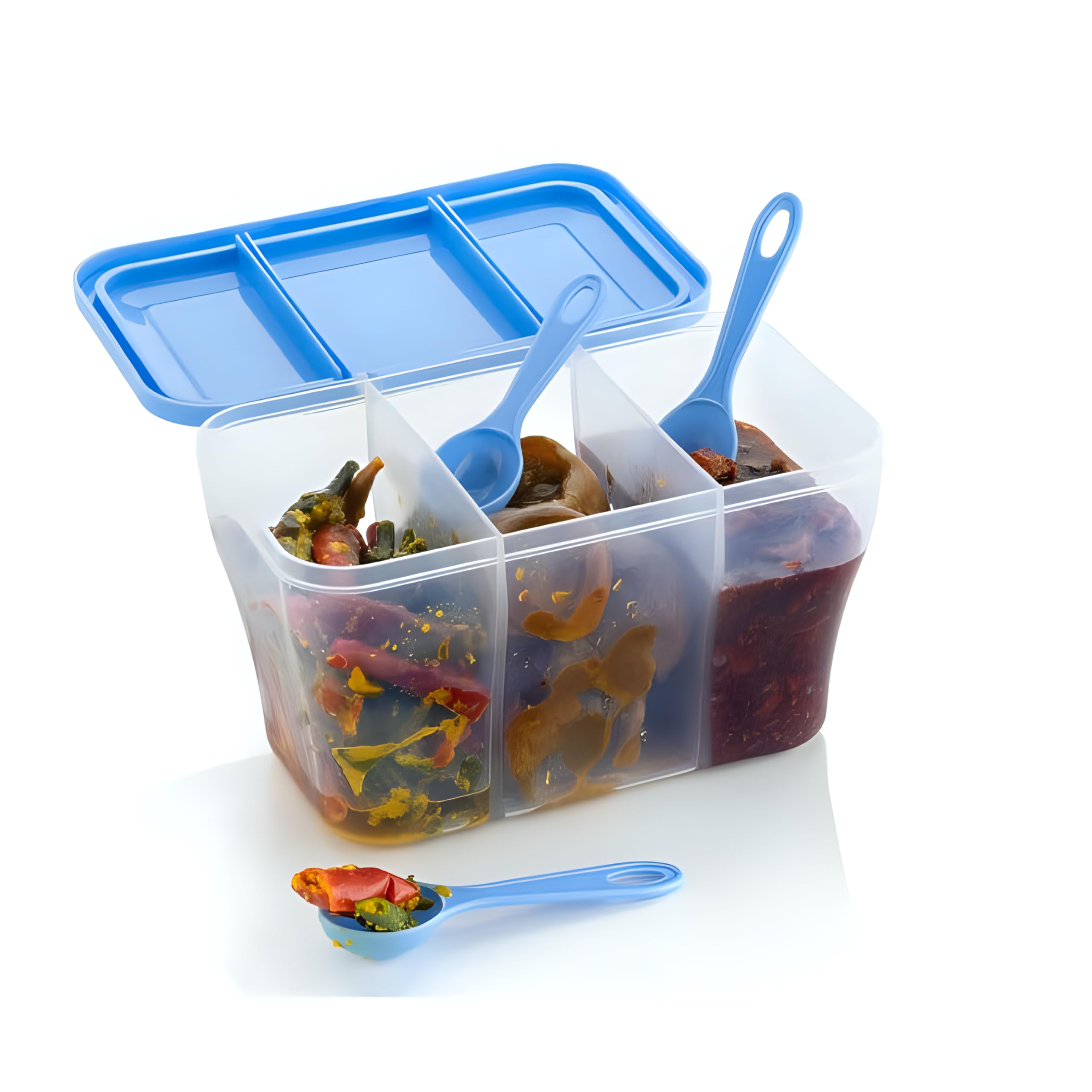 Oblivion Kitchen Multipurpose Air-Tight Storage Containers, 3-Section ...