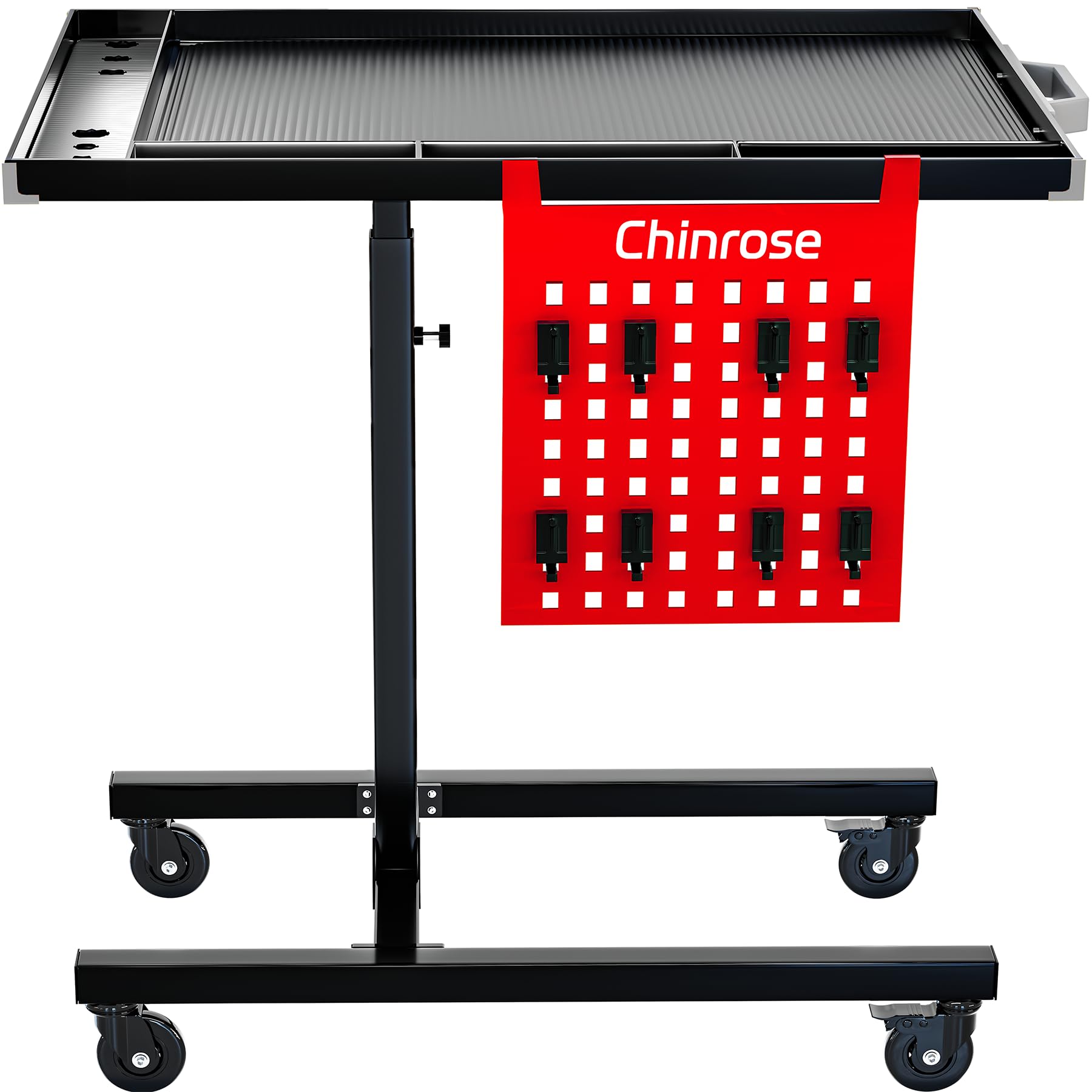 Snapklik.com : Mechanics Rolling Work Table, Adjustable Mobile Tray Table