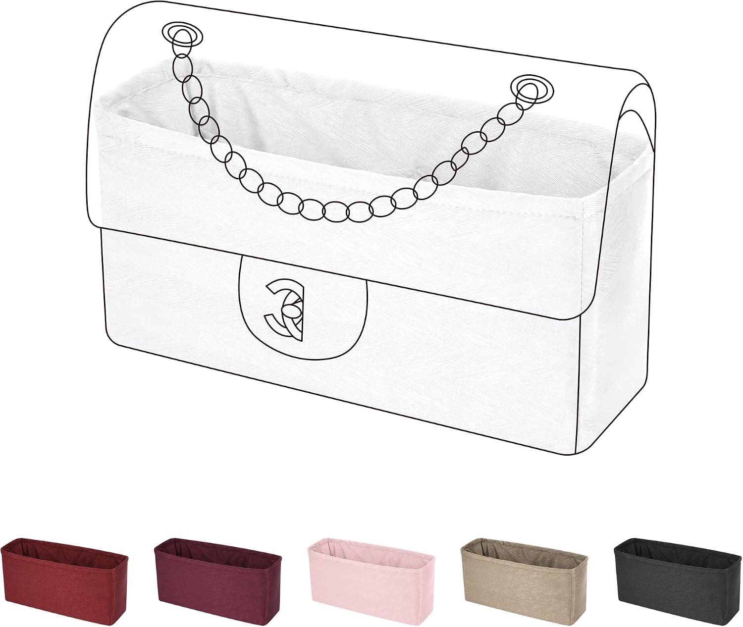 Amazon.com: ArcDiary Purse Organizer Insert Fits Chanel Classic Flap ...