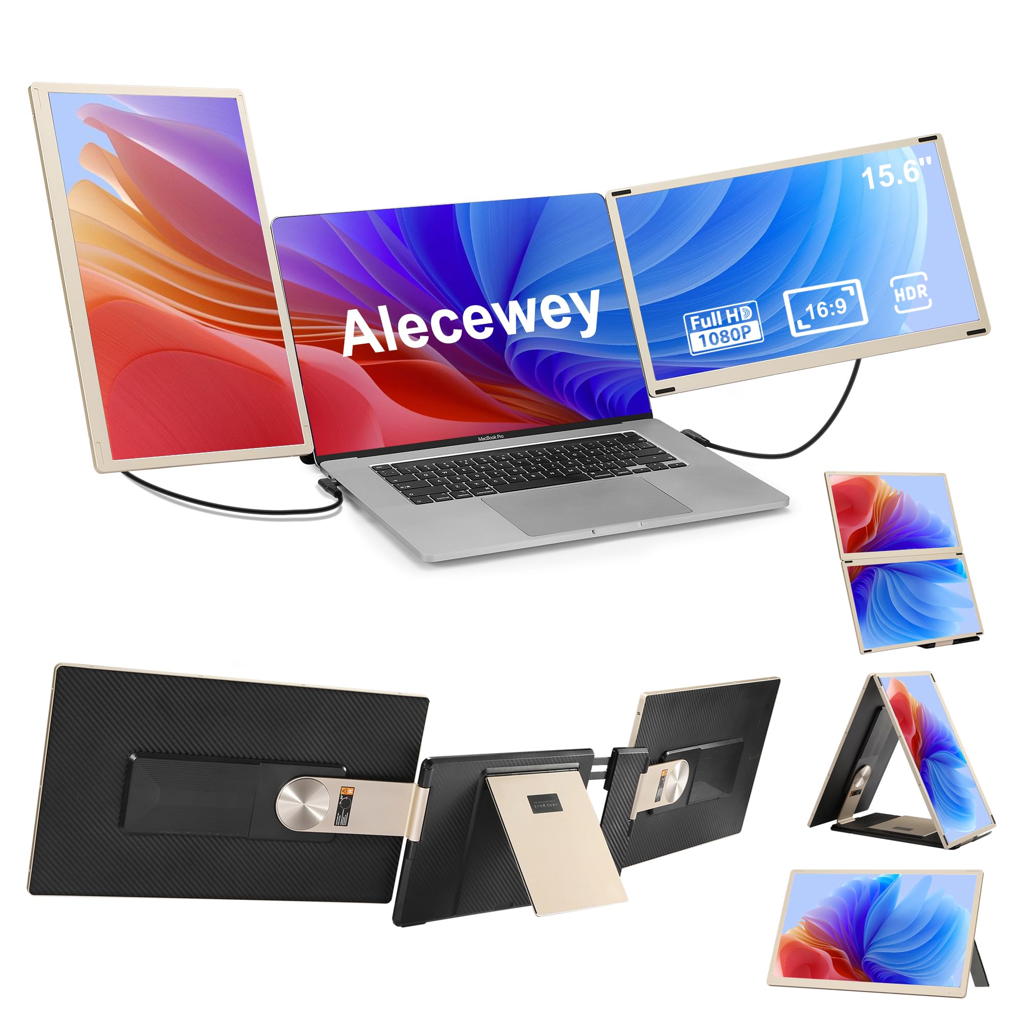 Amazon.com: Alecewey Laptop Screen Extender, 15.6 inch Triple Screen ...