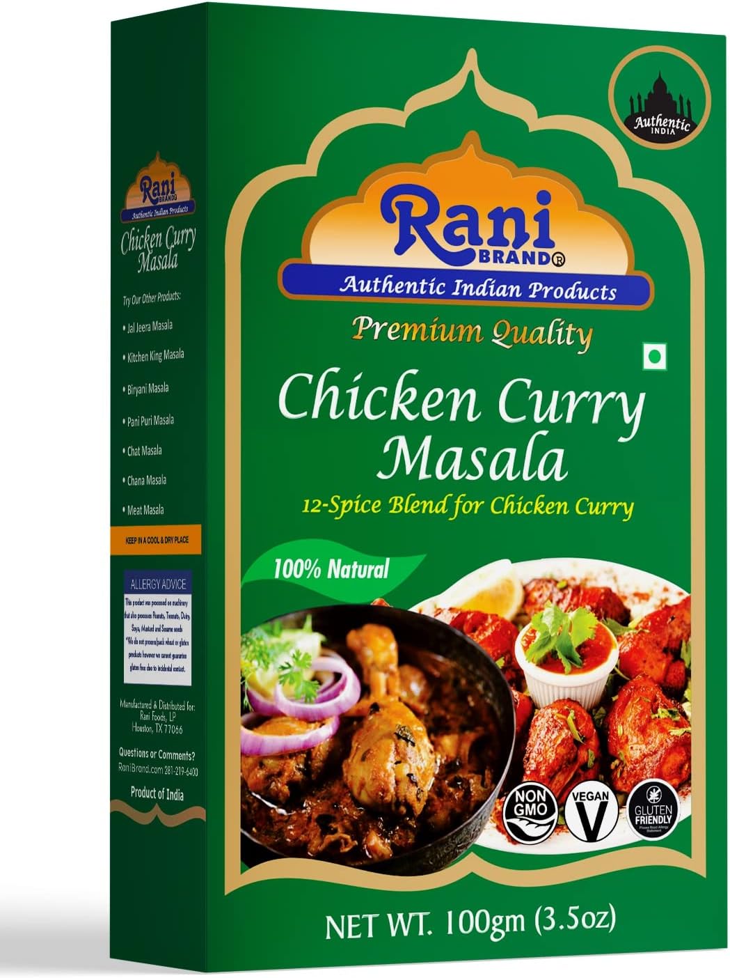 Rani Chicken Curry Masala (Indian 13-Spice Blend for Chicken) 3.5oz ...