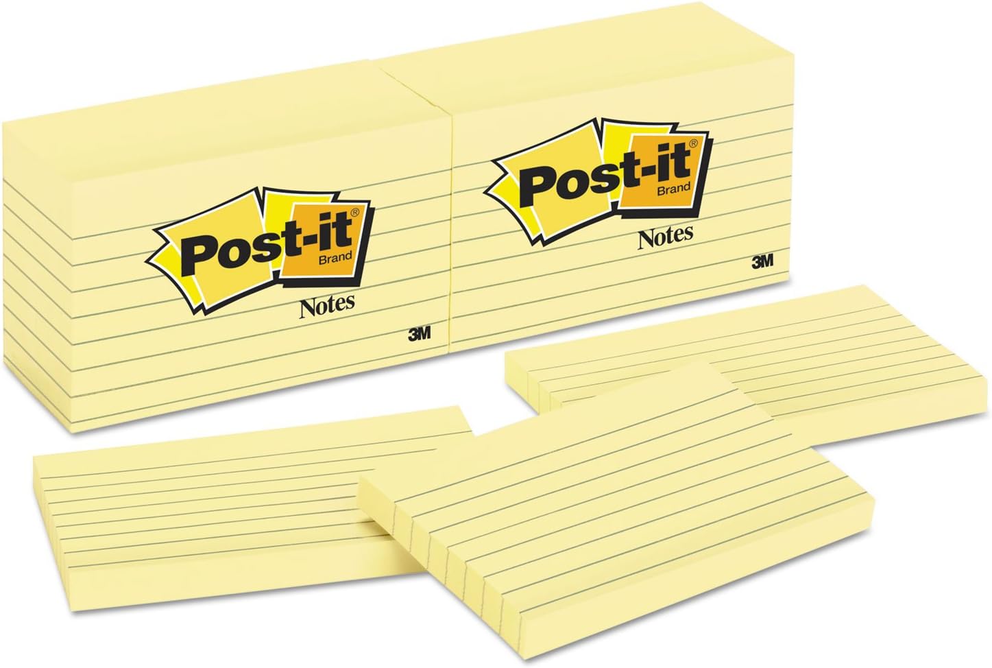 Amazon.com : Post-it 635YW Original Pads in Canary Yellow, 3 x 5, Lined ...