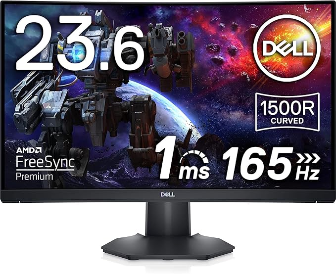 Dell-S2422HG 24" (60.96 cm) FHD Curved Screen (1500R) Gaming Monitor ...