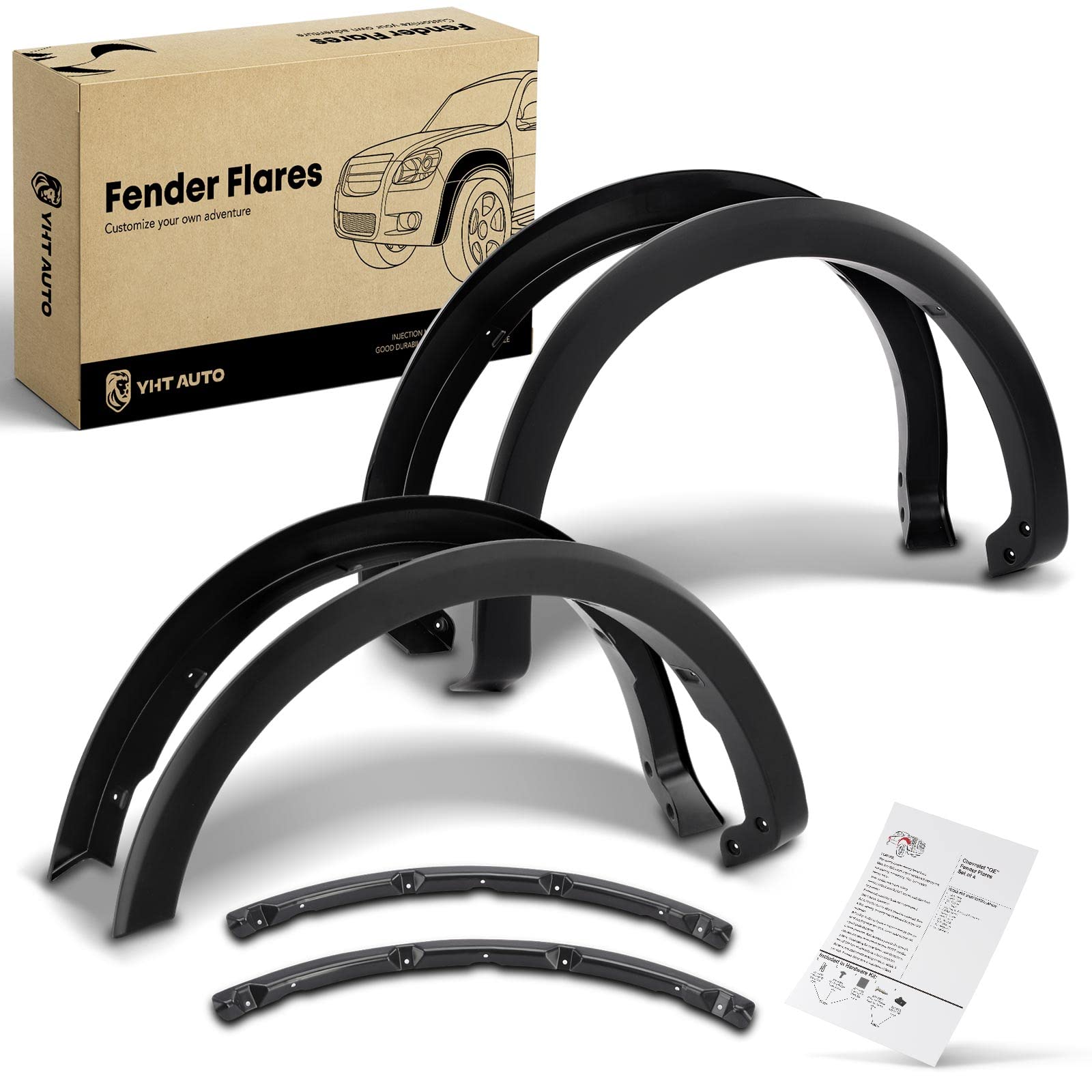 YHTAUTO OE Factory Style Fender Flares w/Hardware Kit Replacement for ...