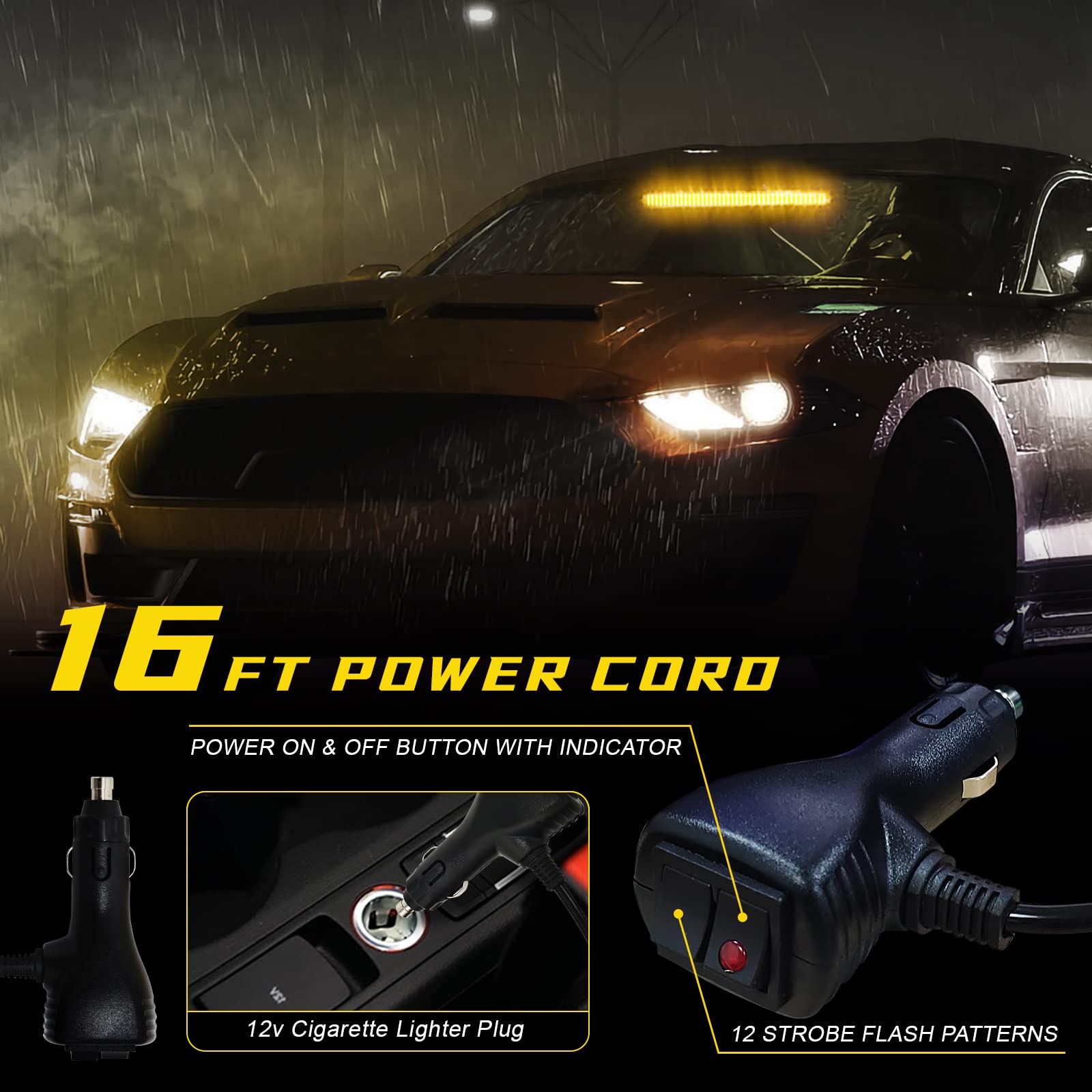 Snapklik.com : MAODANER LED Interior Windshield Strobe Police Warning ...