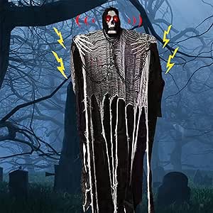 Kmljoee 180cm Halloween Hängend Geister Mit Glühenden Roten Augen ...